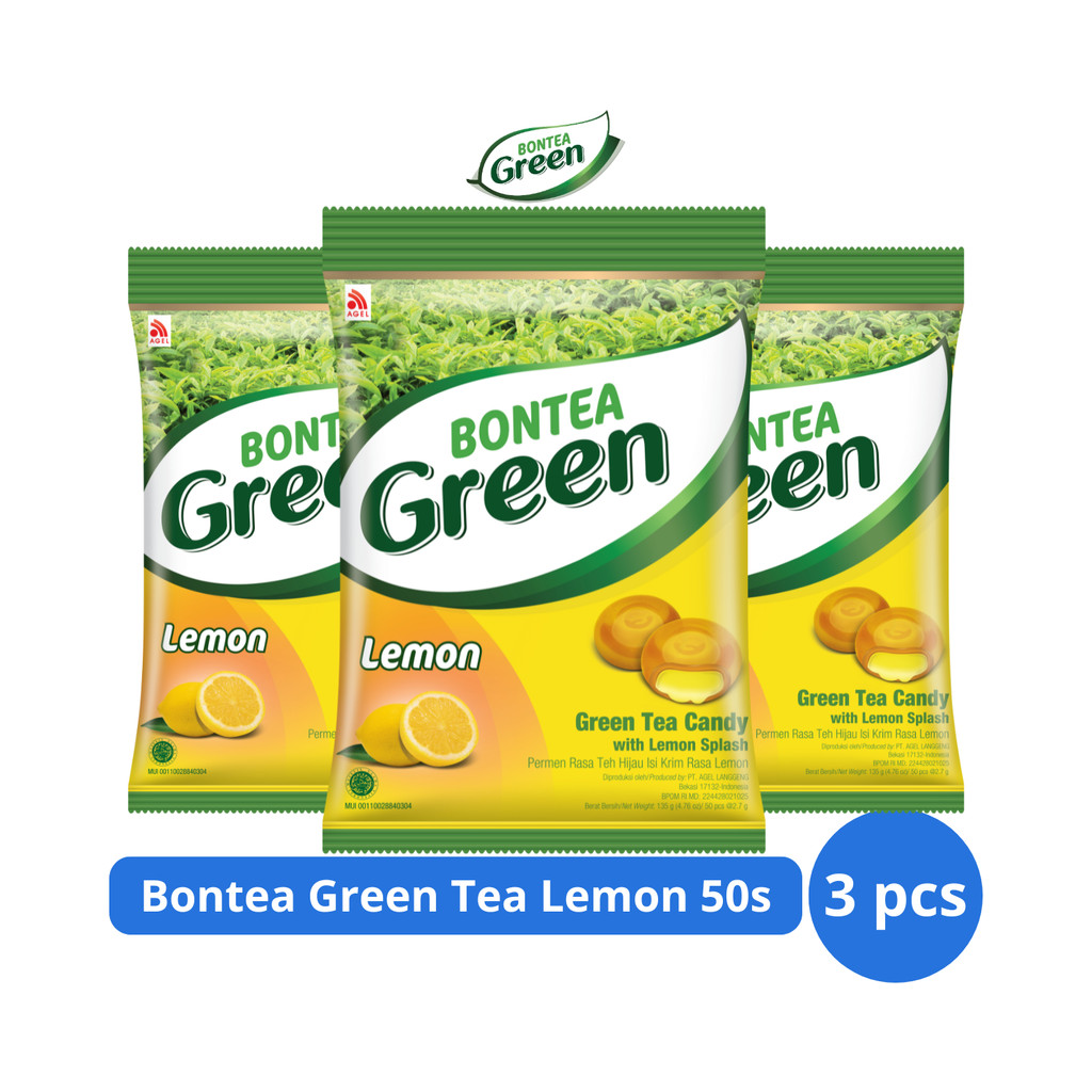 Jual Bontea Green Tea Lemon 50s x 3 pcs | Shopee Indonesia