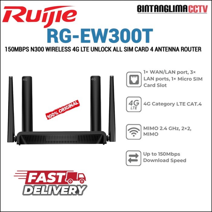 Jual RUIJIE REYEE RG-EW300T 150MBPS N300 WIRELESS 4G LTE UNLOCK ALL SIM ...