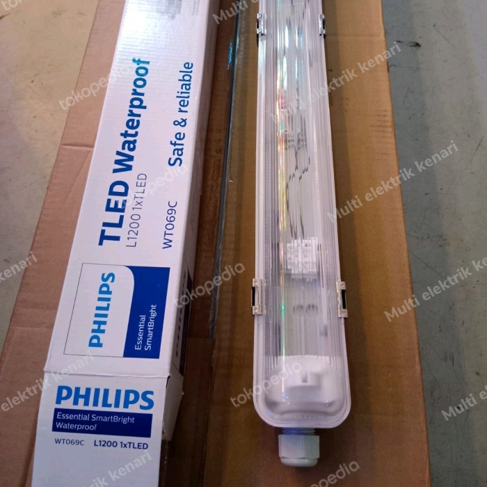 Jual kap waterproof Philips 120cm 1x16 watt + lampu tl led 16W Philips ...