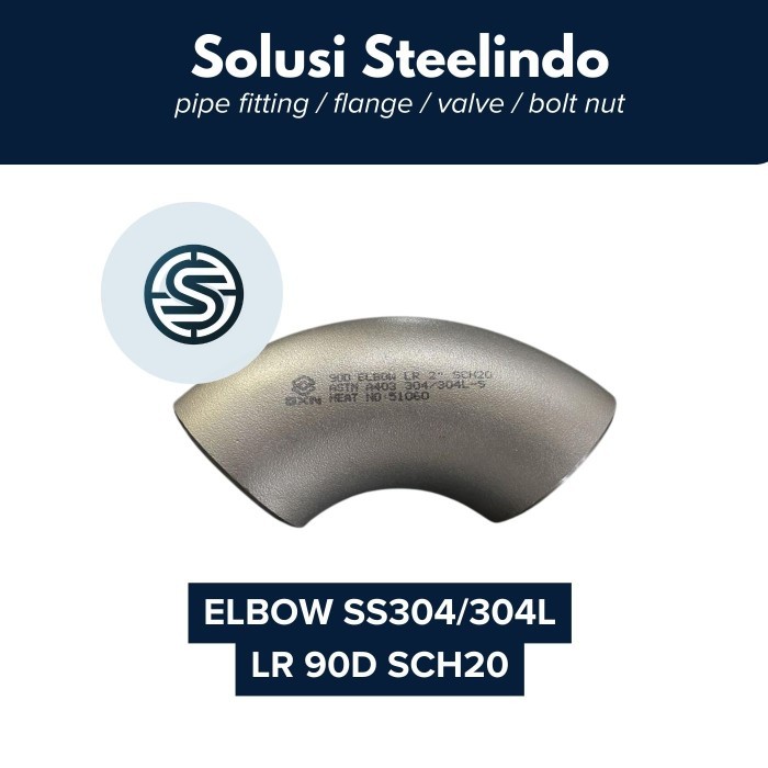 Jual ELBOW SS304/304L 90D LR SCH 20 2" | Shopee Indonesia