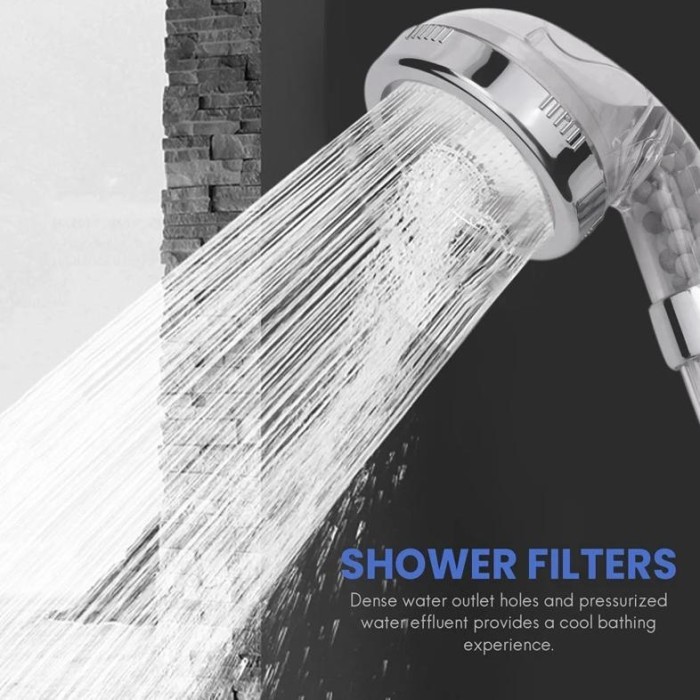 Jual 4X Bathroom Handheld Shower Water Saving Head Set With 6 Filters ...
