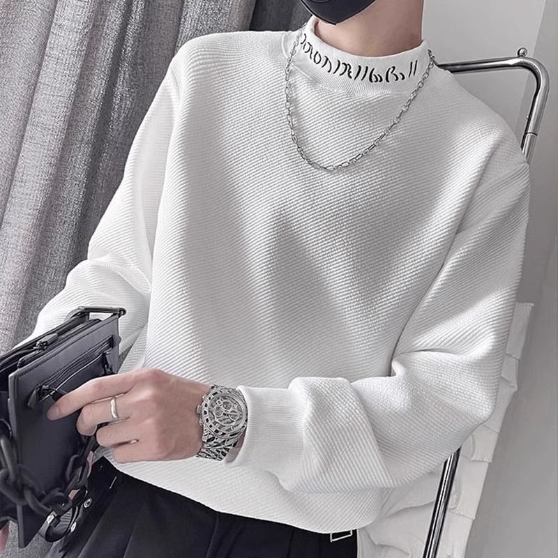 Jual Sweatshirt Leher Setengah Bulat Desain Huruf untuk Pria | Shopee ...