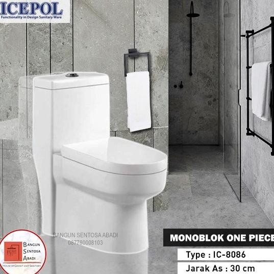 Jual Kloset Duduk One Piece Model Toto Dual Flush Icepol IC 8086 Kodok ...