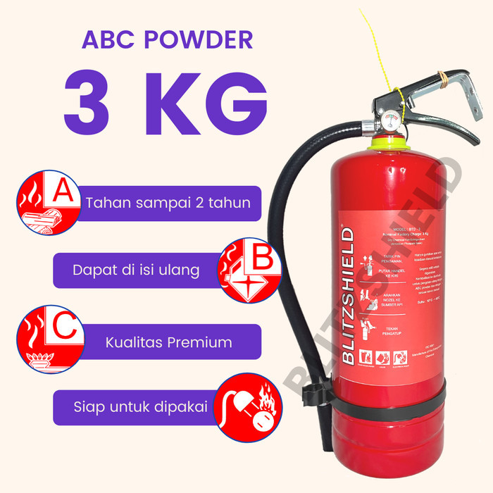 Jual [BEST SELLER] APAR 3KG ABC DRY POWDER / FIRE EXTINGUISHER | Shopee ...