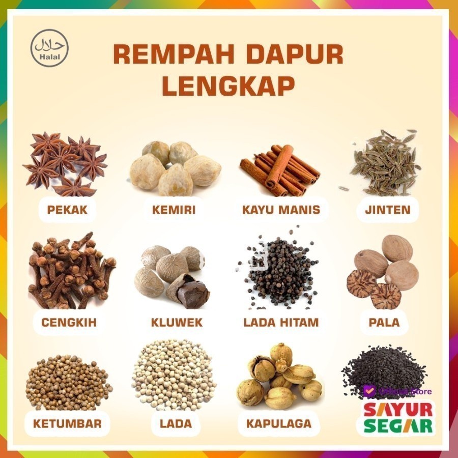 Jual Bumbu Masak Rempah Dapur Kering - Praktis (Cengkeh, Lada, Ketumbar ...