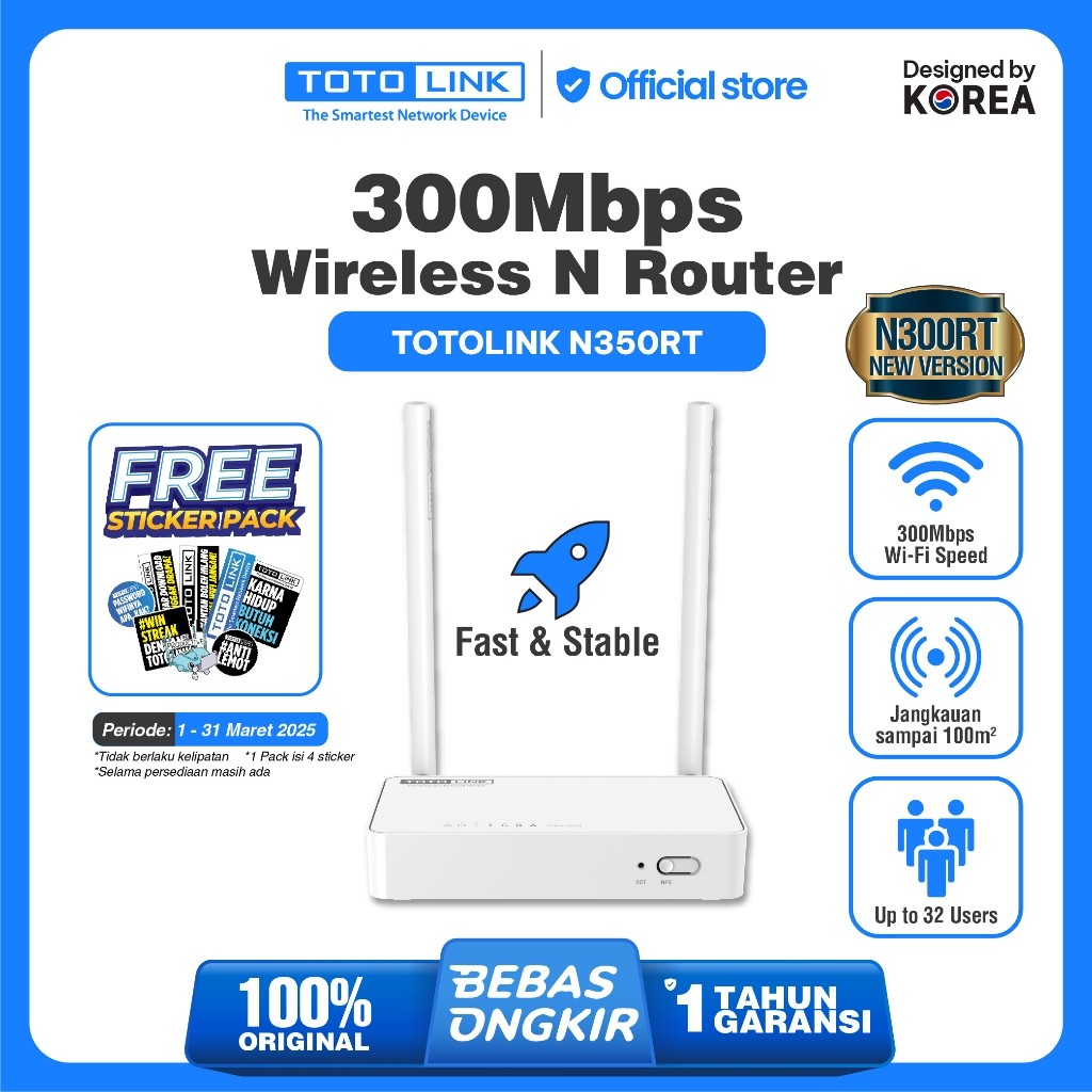 Jual TOTOLINK N350RT - 300Mbps Wireless N Broadband Router | Shopee ...