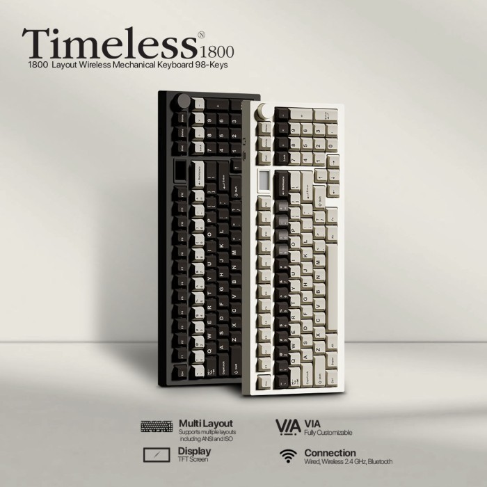 Jual Noir Timeless 1800 / Timeless1800 96% Wireless Mechanical Keyboard ...