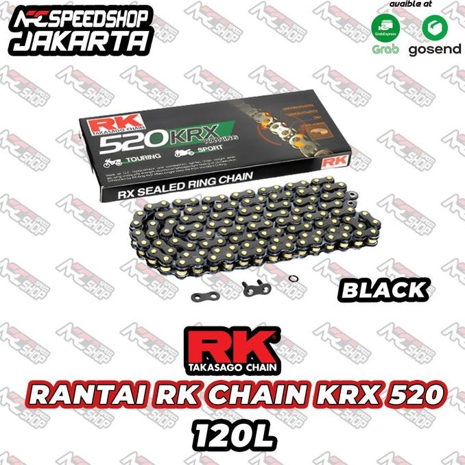 Jual Rantai RK Chain KRX Black Gold EK SRX 520 120L ZX25 Ninja R25 ...
