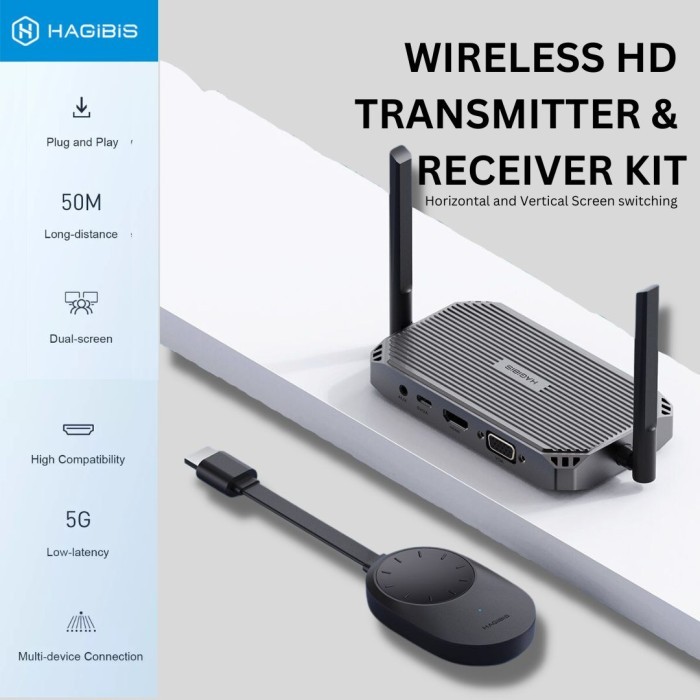 Jual HAGIBIS WIRELESS VIDEO HDMI TRANSMITTER RECEIVER EXTENDER DISPLAY ...