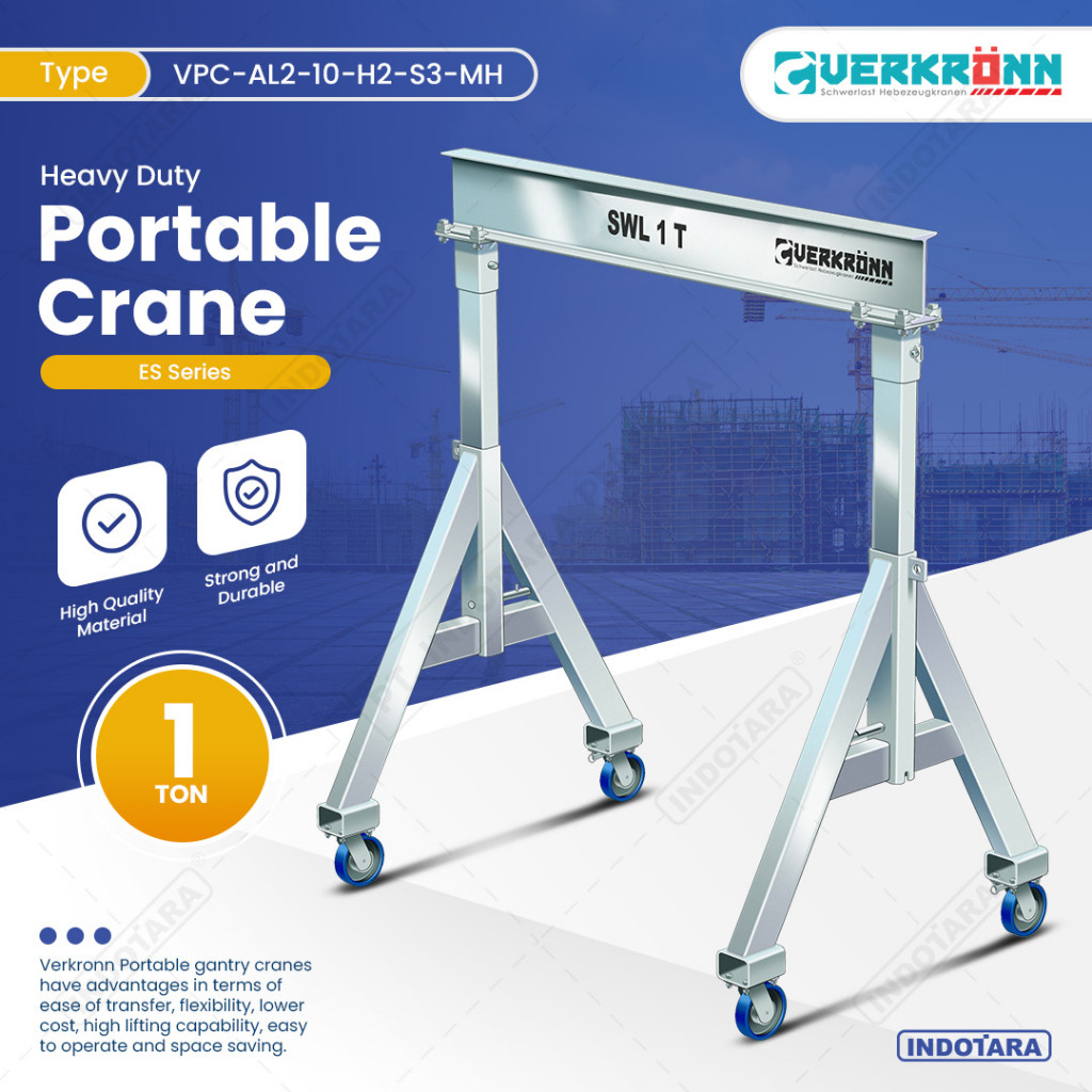 Jual Verkronn Portable Gantry Crane 1 Ton - VPC-AL2-10-H2-S3-MH ...