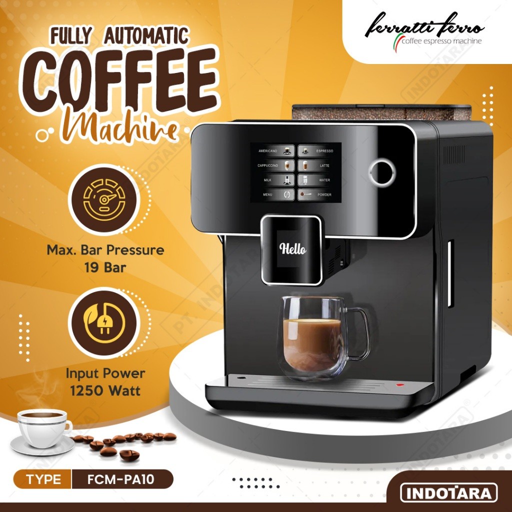 Jual Mesin Kopi Otomatis Ferratti Ferro FCM-PA10 | Shopee Indonesia