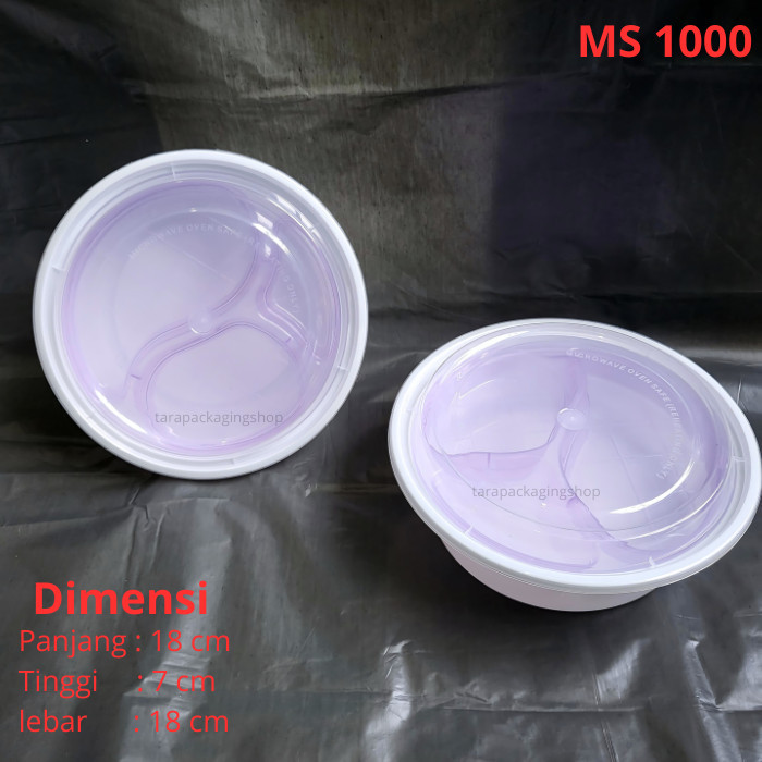 Jual Thinwall Easy Pack Bulat + Tray Unggu Sekat 3 Ms-1000 Isi 30 Pcs ...