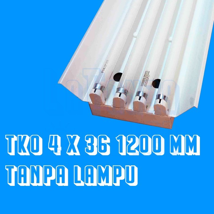 Jual Kap Lampu TKO LED 4x36 120cm kap TKO TL 4x16 Philips Tanpa Lampu ...