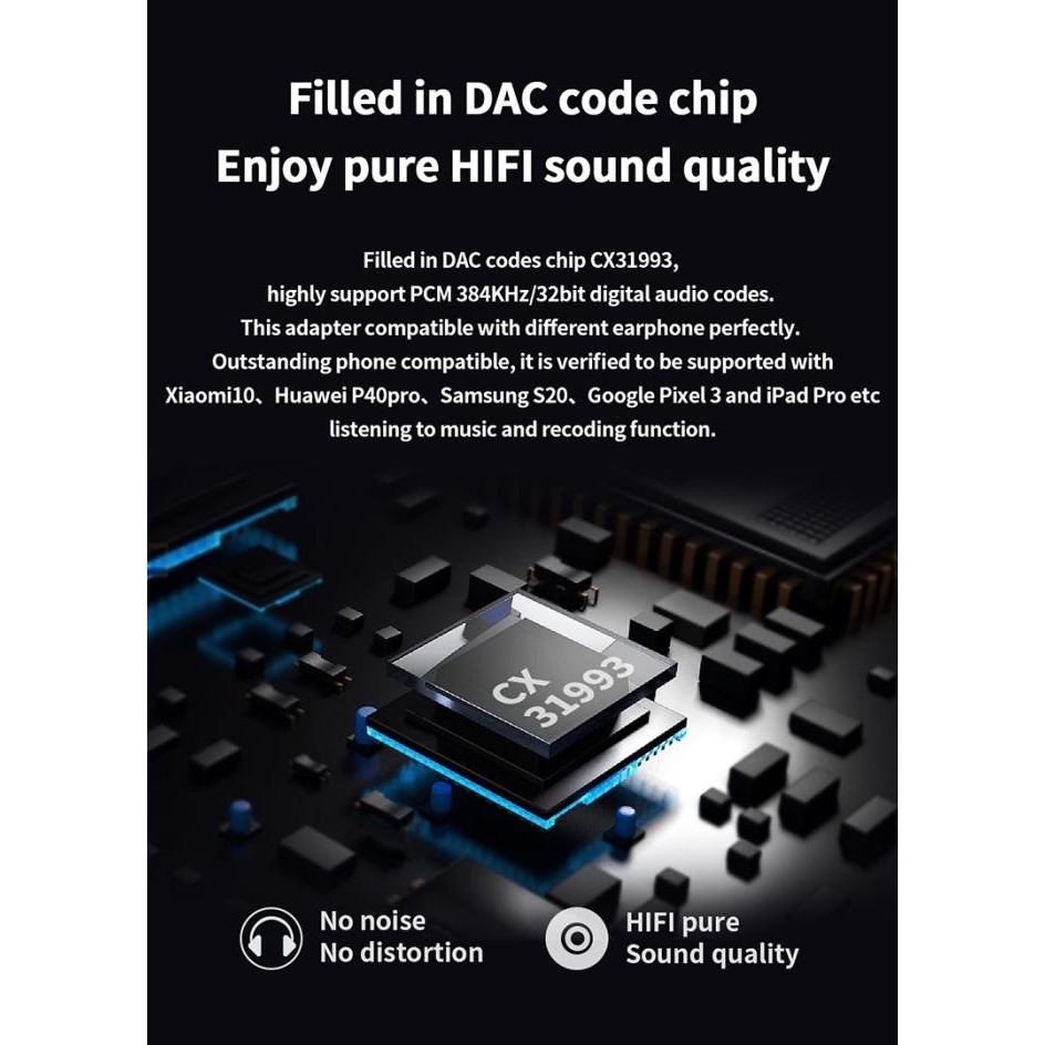 Jual Jcally Jm7 Hires Dac Cx31993 Usb Type C To Jack 3.5Mm Alt Jm6 Ja04 ...
