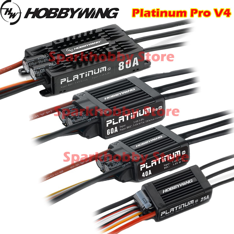 Jual ENH Original Hobbywing Platinum Pro 25A 40A 60A 80A 120A V4 ESC Pengendali Kecepatan ...