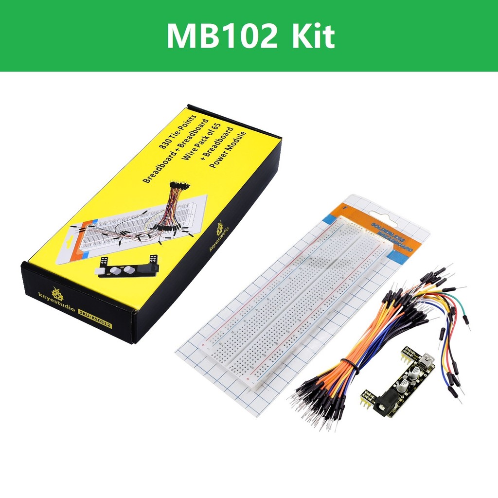 Jual MUSK MB102 830 Point Solderless Breadboard +3.3V/5V Power Module+65 Jumper Wires for ...