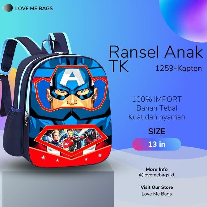 Jual Ready ( bisa ) Ransel Tas anak laki laki TK / PAUD Sekolah import premium Karakter ...