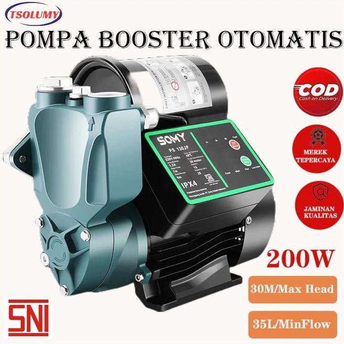 Jual Somy Pompa Air Otomatis 40 L/Min 200W Total Head Max 40 M Model ...