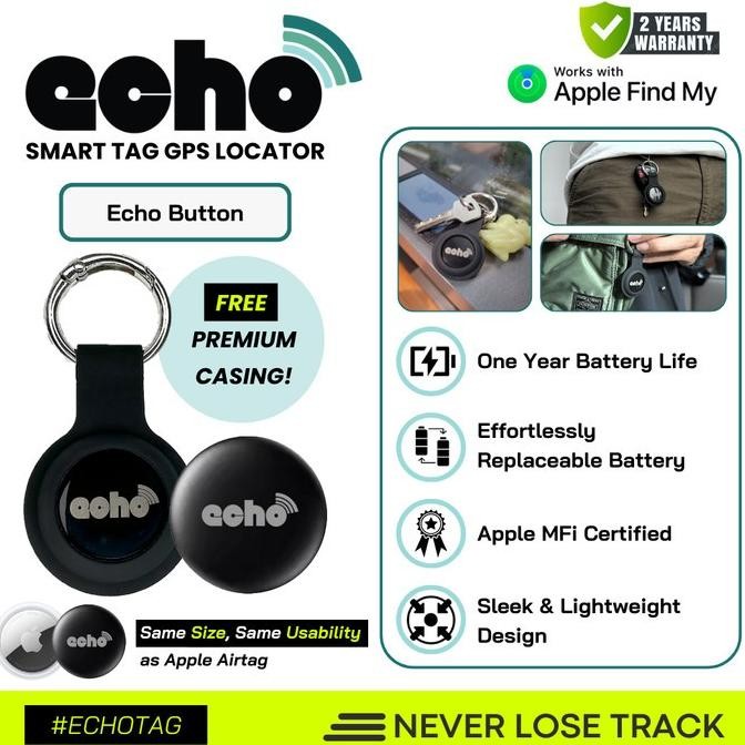 Jual ECHO SMART TAG GPS TRACKING DEVICE (BUTTON) AIRTAG ALTERNATIVE ...
