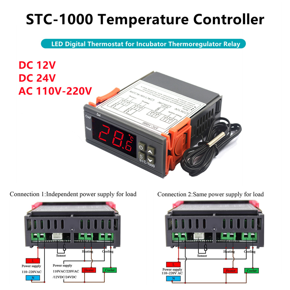Jual New STC-1000 LED Digital Thermostat for Incubator Temperature Controller Thermoregulator ...