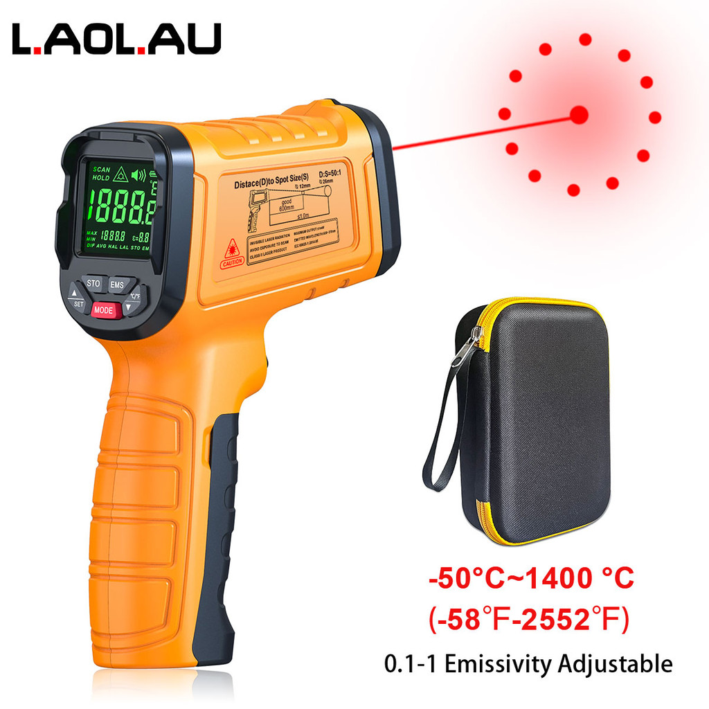 Jual New 1400°C Infrared Thermometer Professional 13 Laser Points Non ...