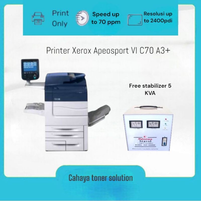 Jual printer puji Xerox color A3 c70 99% mulus siap pakai,100% bergaransi iklut fire stabilizer ...
