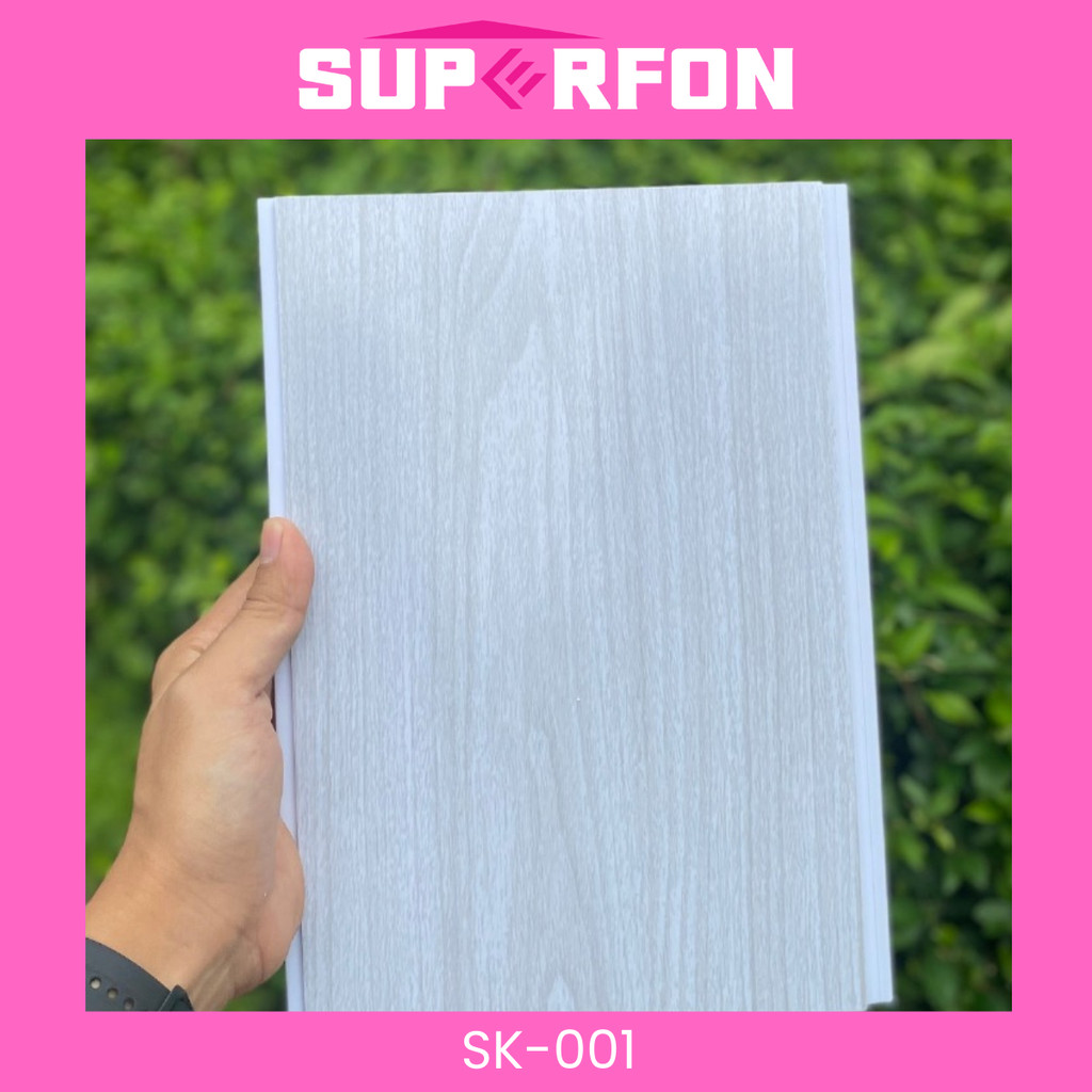 Jual Superfon Plafon PVC Serat Kayu Glossy Tebal 8mm Per 1 Meter - SK 001 Snow Birch | Shopee ...