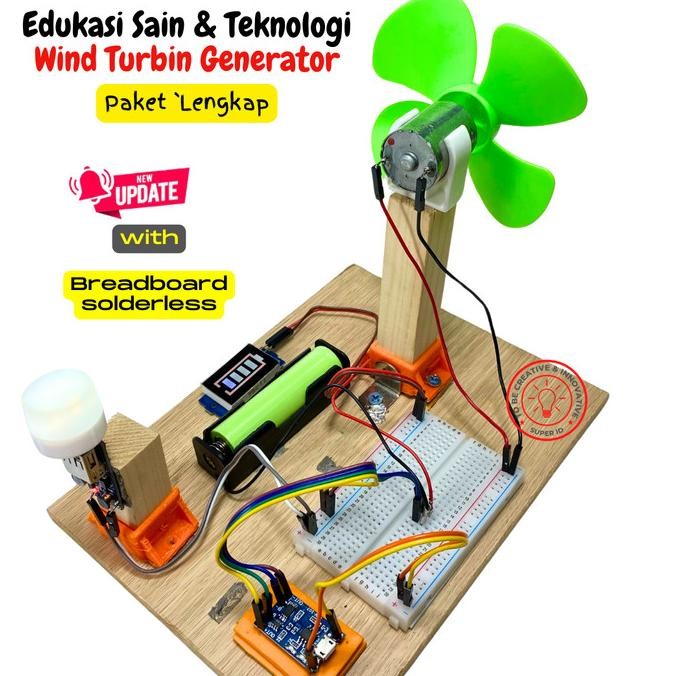 Jual KIT DIY MERAKIT MINI WIND TURBINE GENERATOR / PEMBANGKIT LISTRIK ...