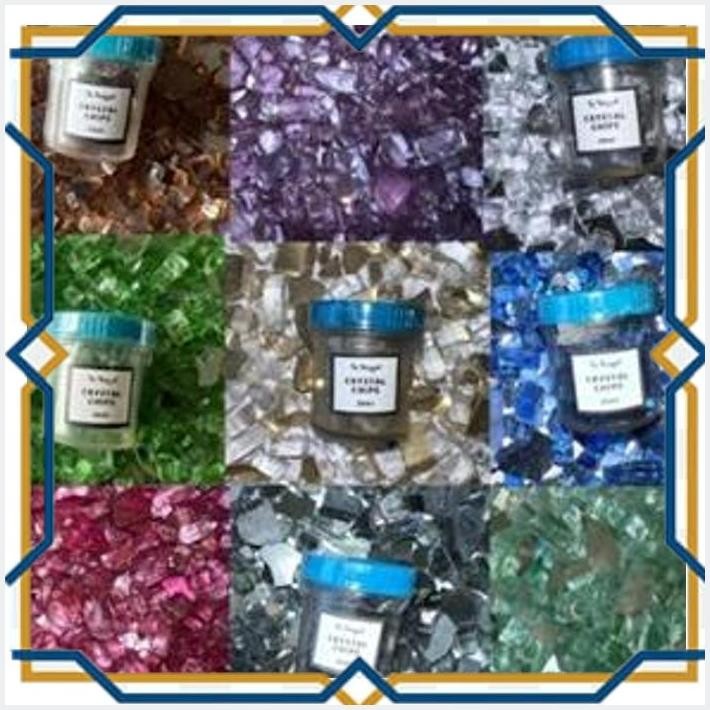 Jual [SUR] CRYSTAL CHIPS PECAHAN KACA PADAT WARNA WARNI STONE GLASS ...