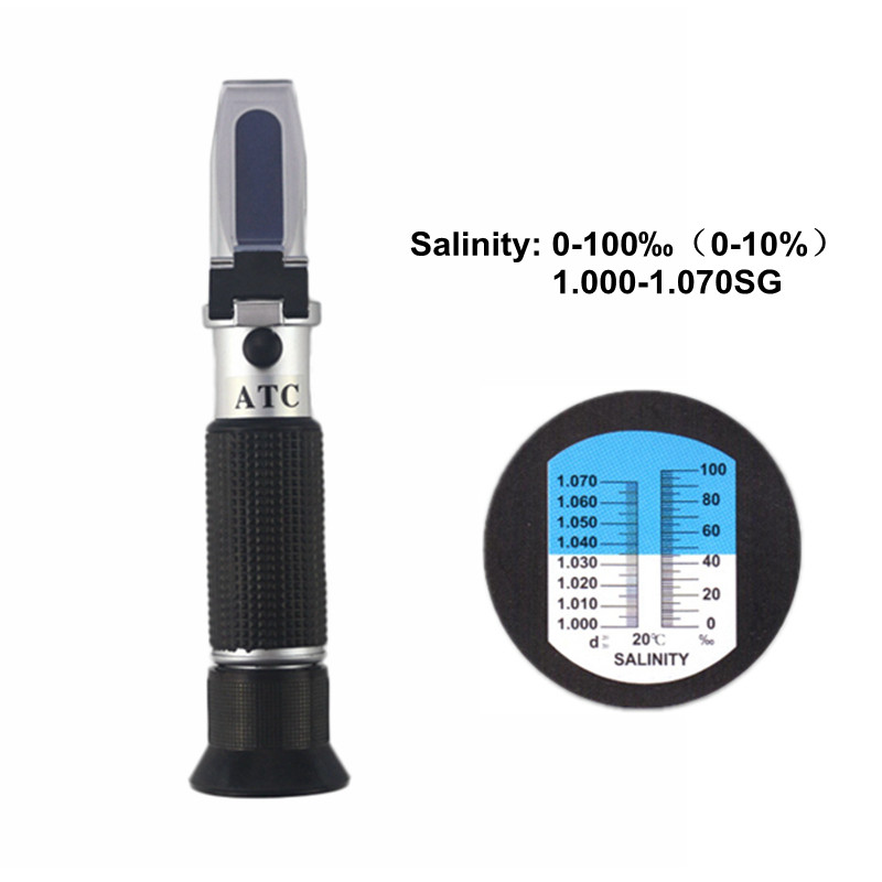 Jual RAW Salinity Refractometer 0-10% 1.000-1.070SG Optical Salometer ...