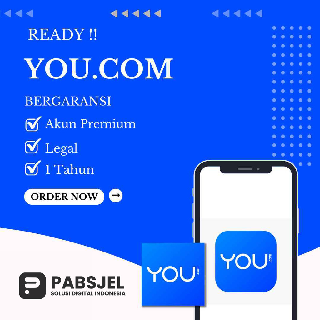 Jual You com Premium 1 Tahun Full Garansi Termurah (Proses Cepat) - All In One For ChatGPT4 ...