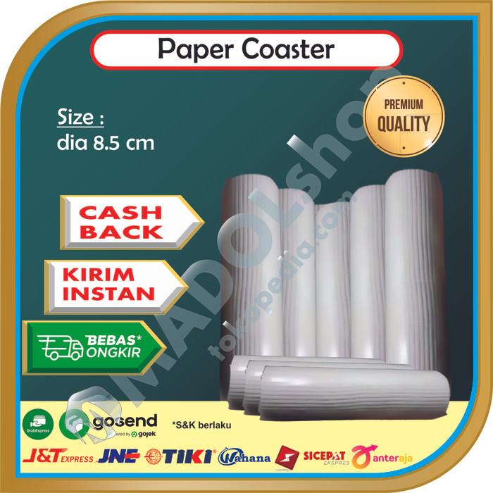 Jual PROMO! Tatakan Gelas Paper Coaster Koster Kertas Tissue Lapis ...