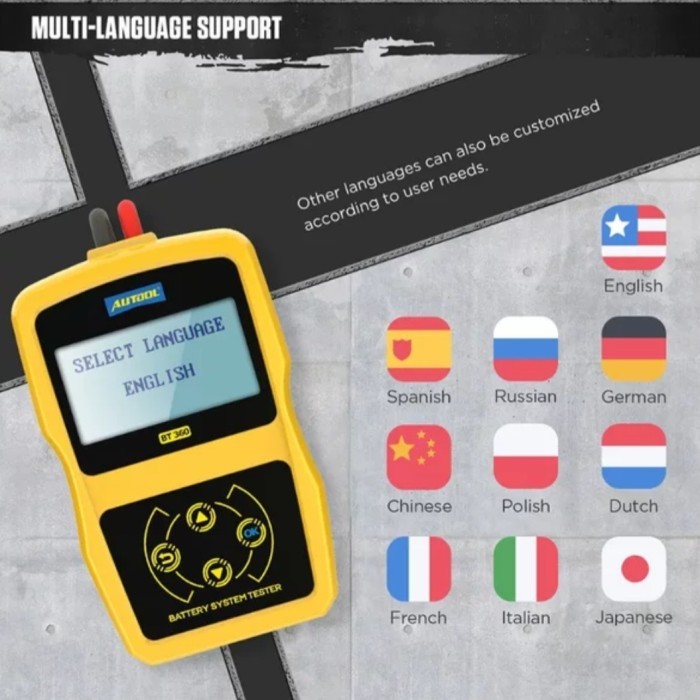 Jual AUTOOL TESTER AKI BATERAI BT360 12V DIGITAL ANALYZER VOLTMETER ...