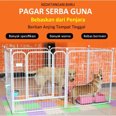 Jual Kandang Hewan Pagar Besi Large Size Pet Cage Anjing Kucing Kandang ...