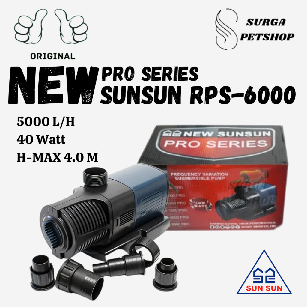 Jual NEW SUNSUN RPS 6000 PRO SERIES POMPA AIR CELUP AKUARUM KOLAM IKAN ...