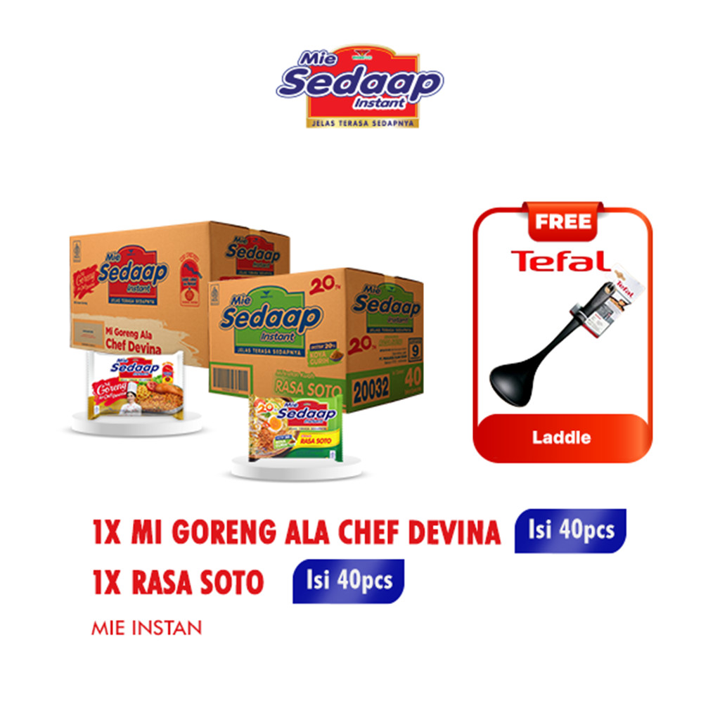 Jual Sedaap Mie Instan Goreng Ala Chef Bag 93 gr x40 + Sedaap Mie ...