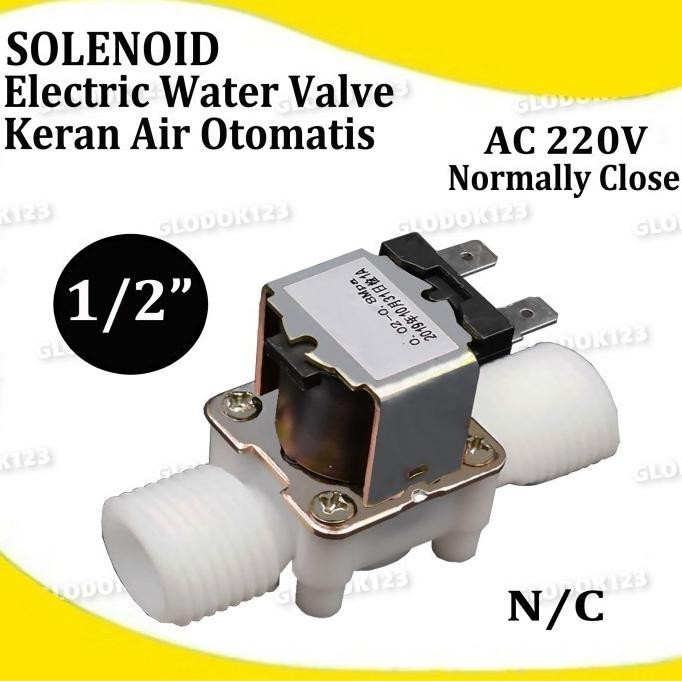 Jual Electric Water Selenoid Valve Control Switch Air 1/2 3/4 AC 220V NC NO | Shopee Indonesia