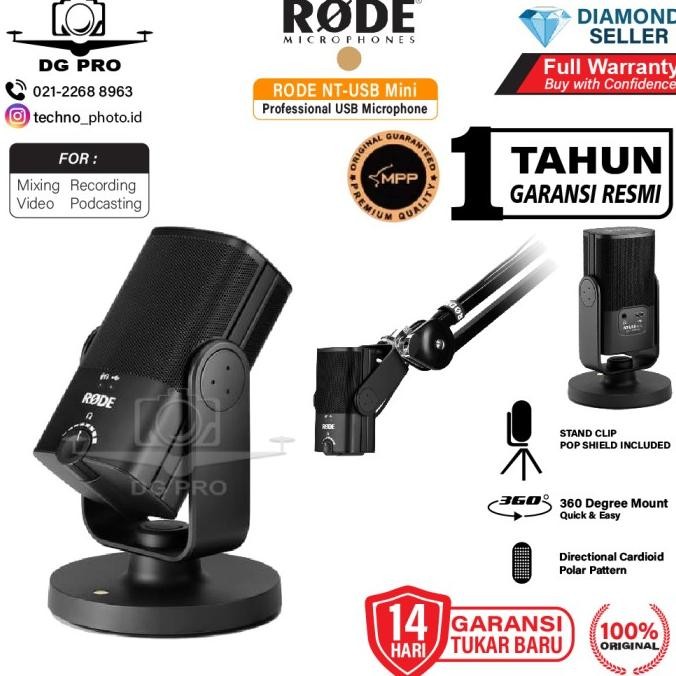 Jual Rode Nt-Usb Mini Nt Usb Microphone Original Ntusb Mic Resmi New ...