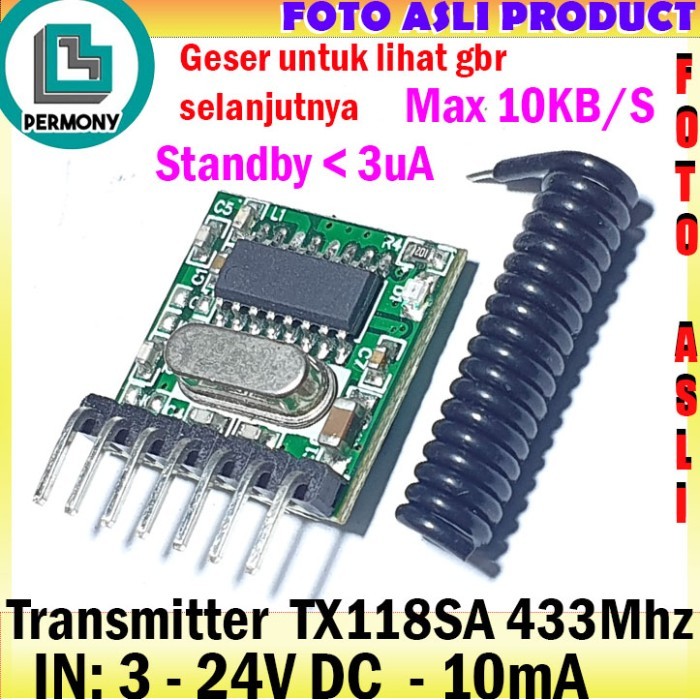 Jual 433Mhz Transmitter 433 Mhz Decoder 4 Channel Modul | Shopee Indonesia