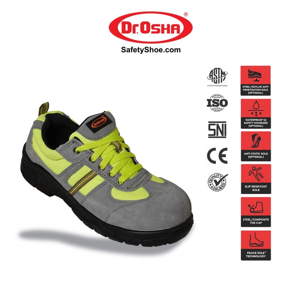 Jual Dr OSHA Arizona Sporty 3179 S1 Composite Safety Shoes - Neon Green ...