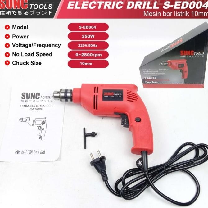 Jual Mesin Bor Listrik Tangan Sunc 10Mm Electric Drill / Bor Jld | Shopee Indonesia