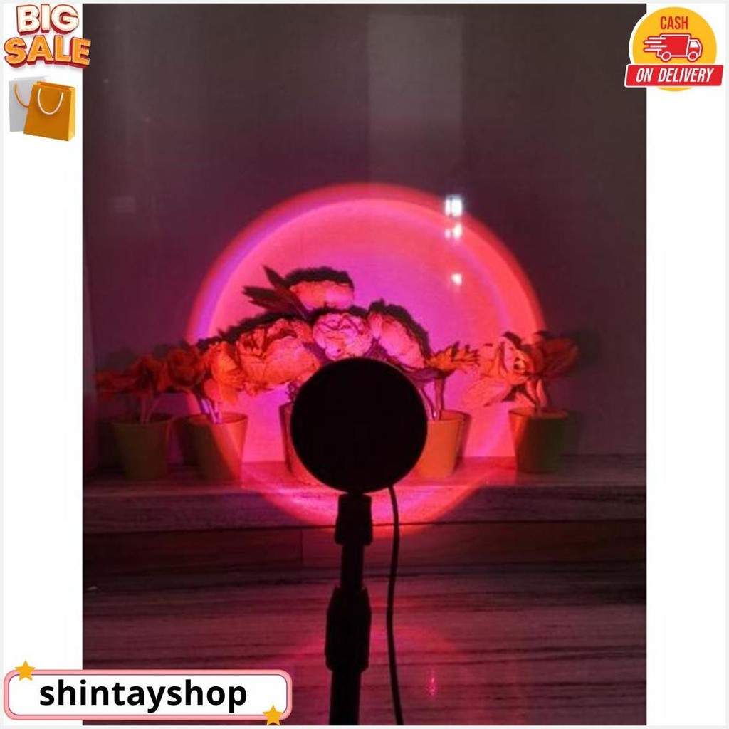 Jual Lampu Sunset Aesthetic 16 Warna Efek Matahari Rgb / Lampu Tidur ...