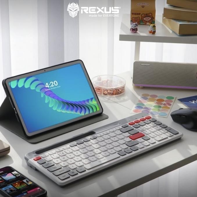 Jual CO Rexus KB02 Wireless Keyboard Bluetooth + 2.4 GHz Dual ...