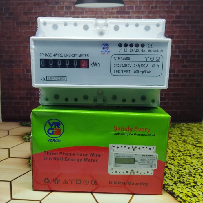 Jual kwh meter XTM1250S 3 phase / 3P / kwh meter 3phase analog Fort | Shopee Indonesia