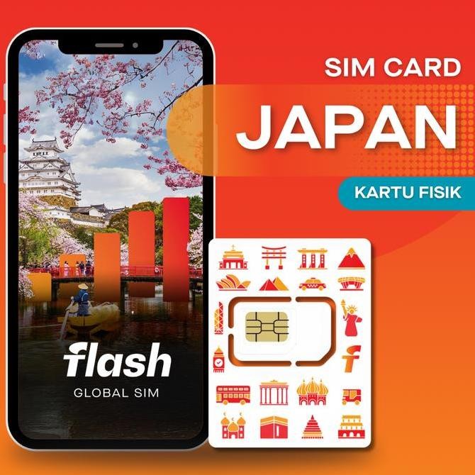 Jual SIM Card Japan Flash Global SIM Internet Quota (Simcard Jepang ...