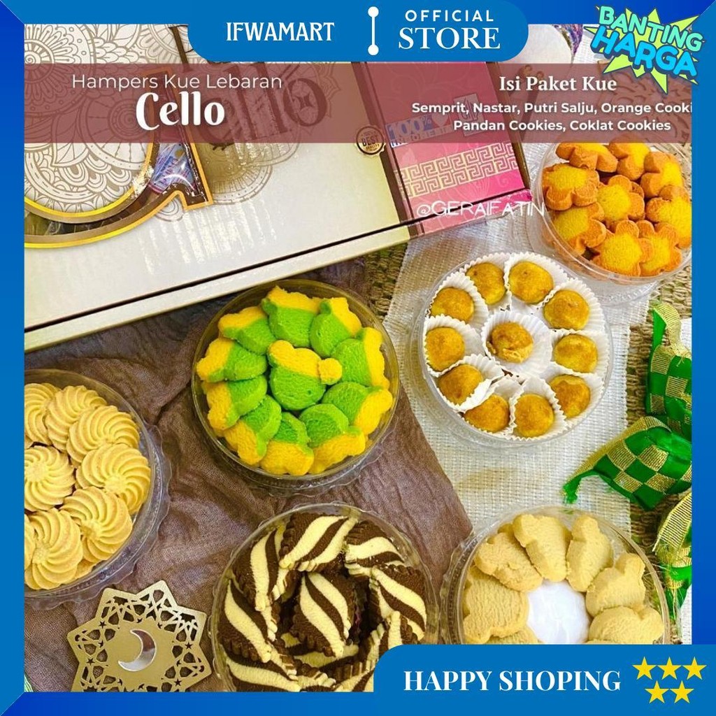 Jual Paket Ovina Kue Kering Cello Isi 6 Toples Parsel Lebaran Hampers Idul Fitri 2025 D Gratis ...