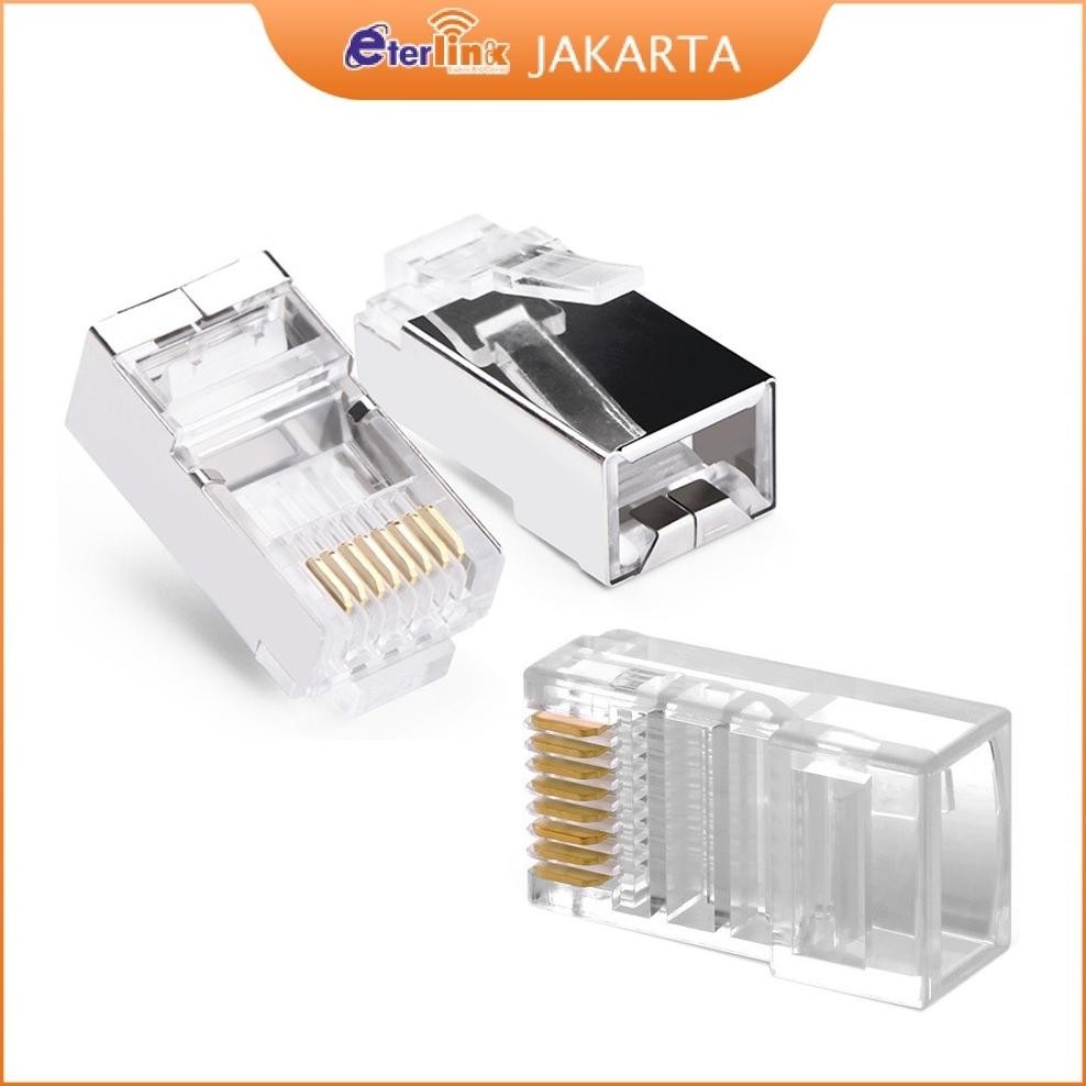 Jual Konektor Rj45 Cat6 Connector Original 50 Pcs / 100 Pcs Konduktor Metal Baik | Shopee Indonesia