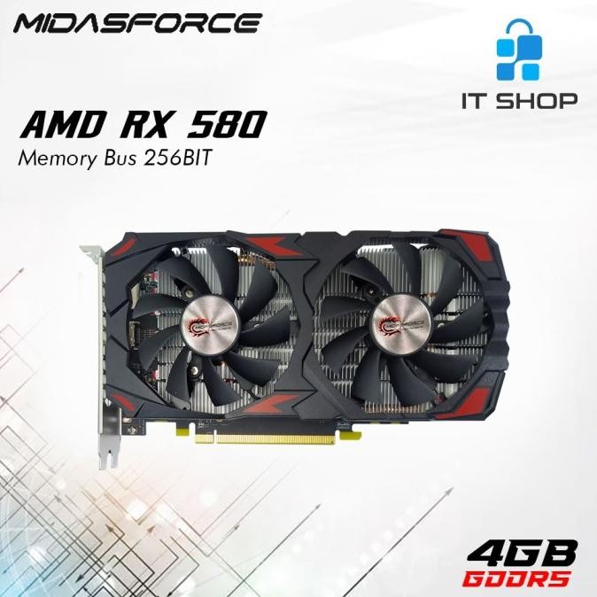 Jual CO VGA Midasforce AMD RX 580 4GB GDDR5 256BIT | Shopee Indonesia