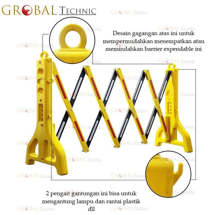 Jual Produk Baru!! Expendable Safety Barrier Gate Plastic / Pagar Lipat ...