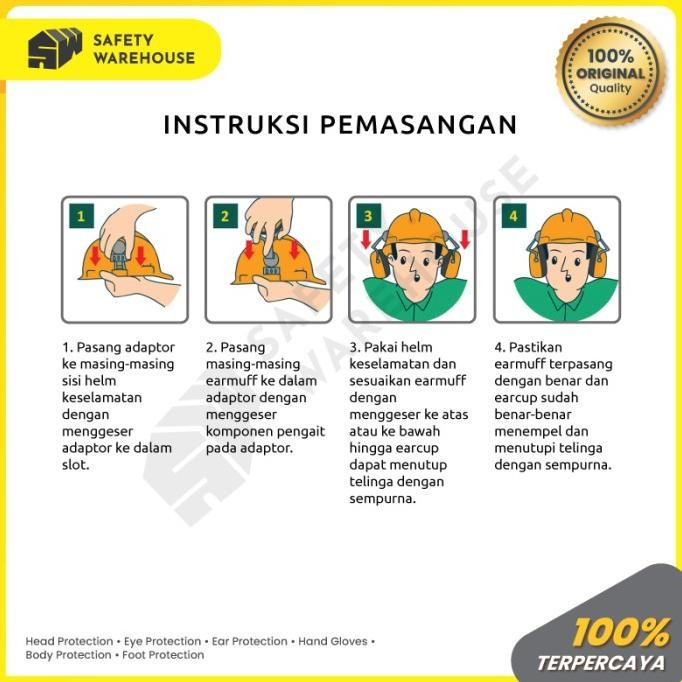 Jual Produk Baru!! Ear Muff Cantel Helmet Okran Earmuff Safety 28Db ...